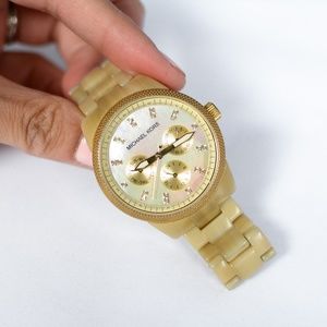 Michael Kors | Accessories | Michael Kors Rose Gold Chronograph Mk539 ...